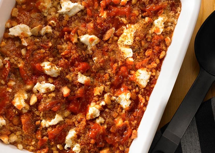 Recette Crumble de chèvre à la sauce bolognaise aux épices - Panzani